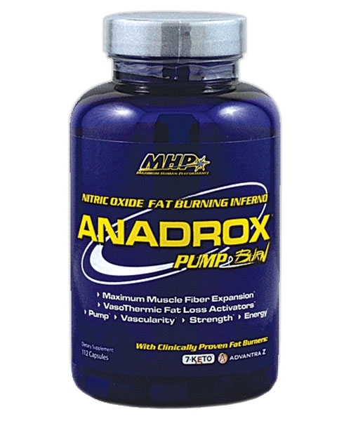 MHP Anadrox Pump & Burn Nitric Oxide Boosters Weight Management 112 ...